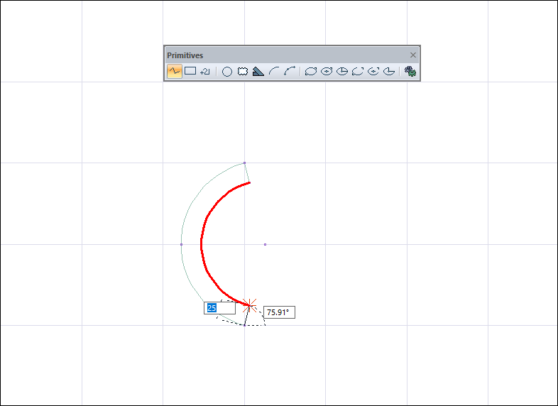 Defining an Arc-Shaped Polygon Column