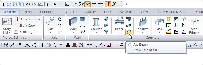Creating an Arc Beam