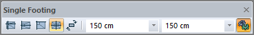 Single Footing Settings