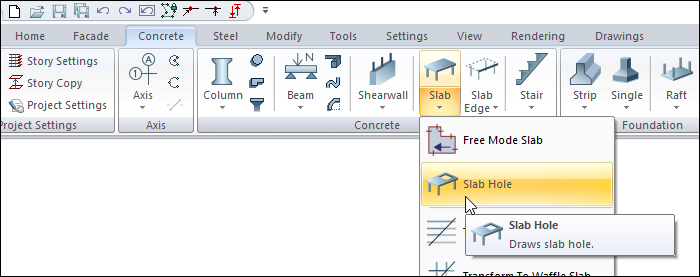 Creating a Slab Hole