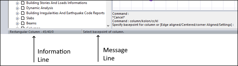 Message and Information Lines