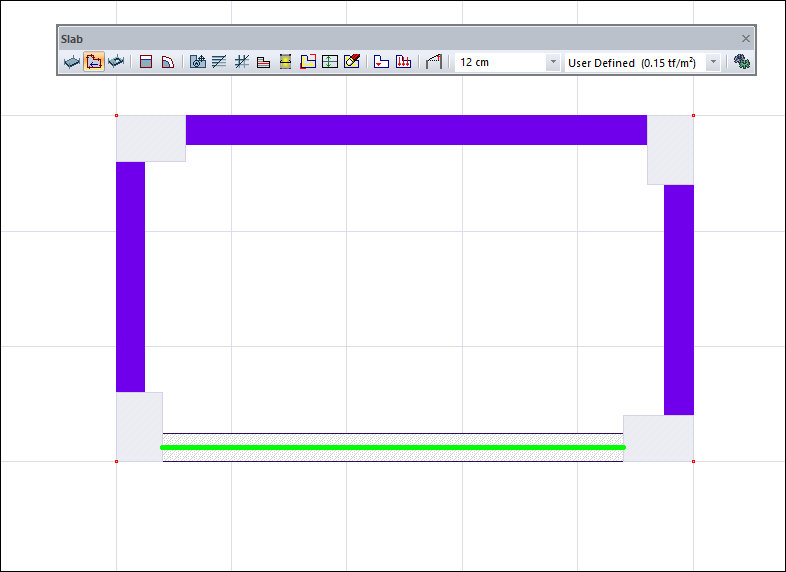 Creating a Slab by Free Mode Slab