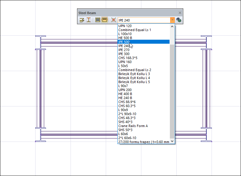 Creating a Single Secondary Steel Beam
