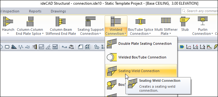 Defining a Seating Weld Connection