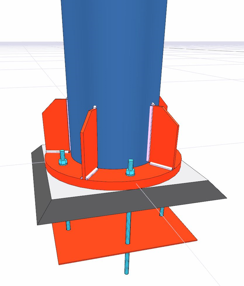 Defining a Round Plate Tube Base Plate