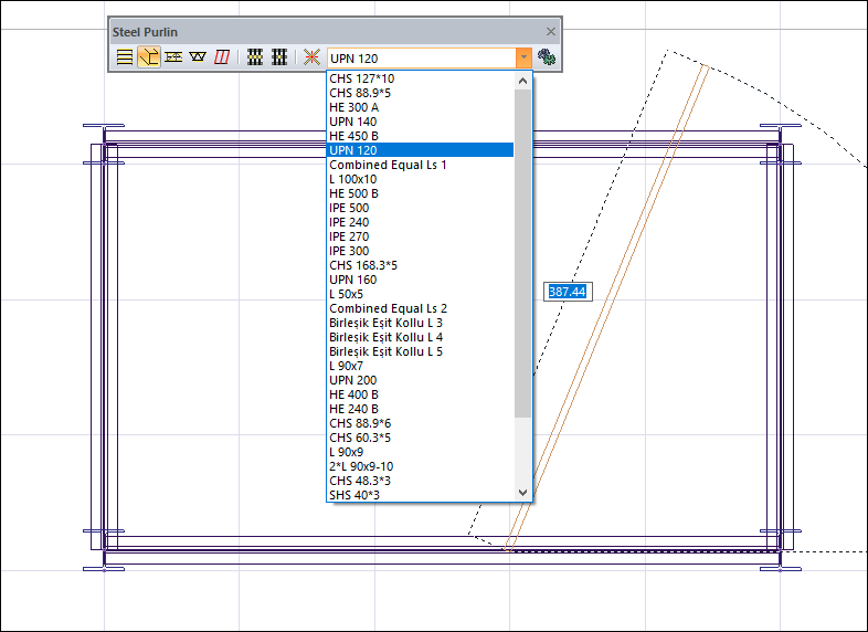 Creating a Single Purlin