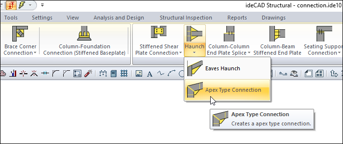 Defining a Apex Type Connection