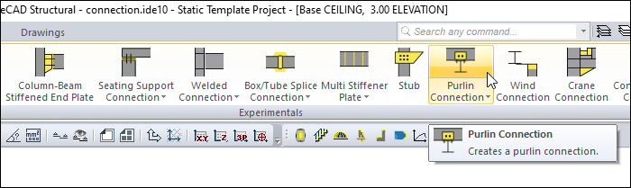 Defining a Purlin Connection