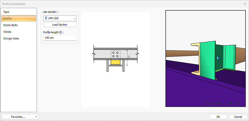 Defining a Purlin Connection