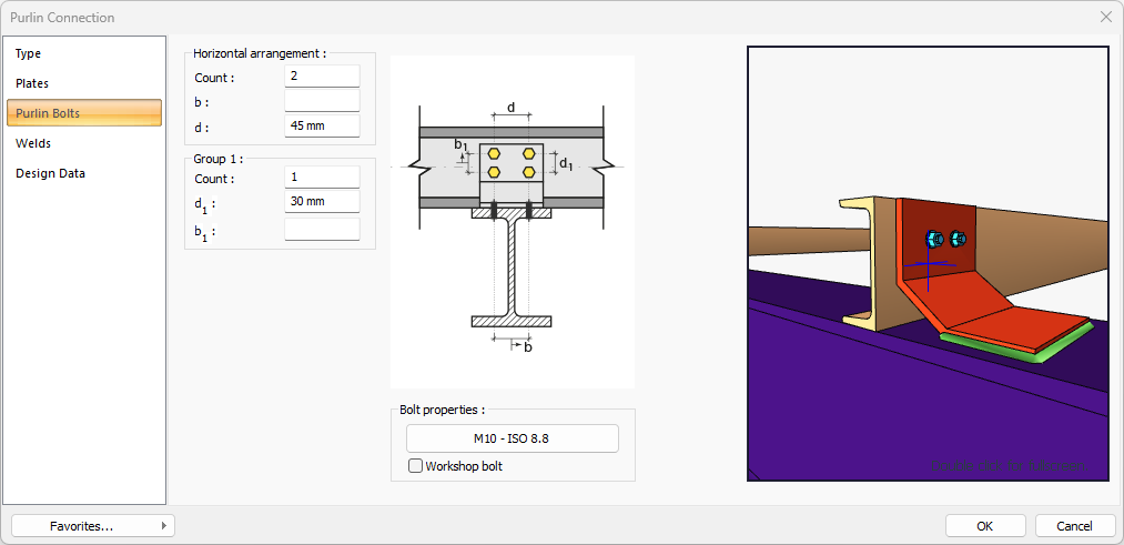 Defining a Purlin Connection