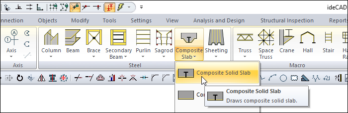 Creating a Composite Solid Slab