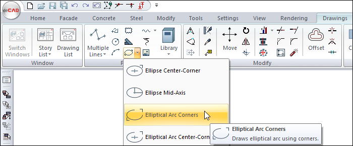 Creating an Elliptical Arc Corners