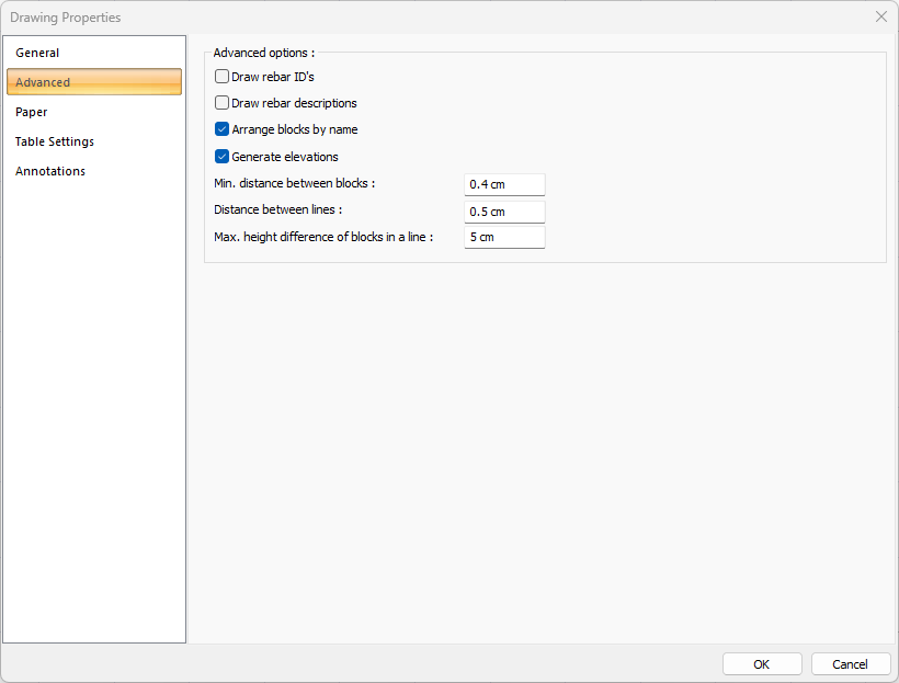 Column Vertical Drawings