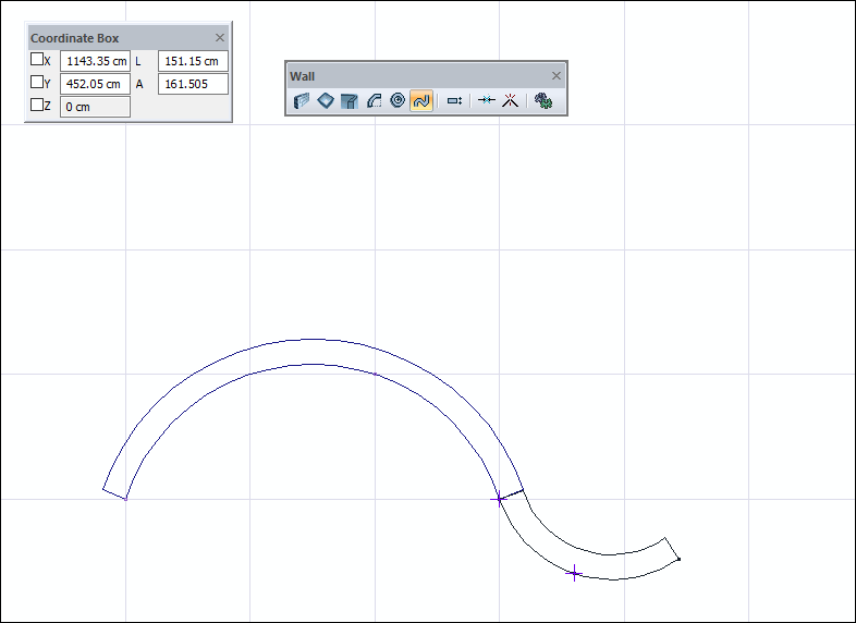 Creating a Continuous Arc Wall
