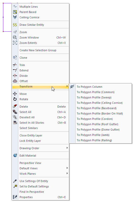 Transforming a Closed Polygon to a Polygon Profile