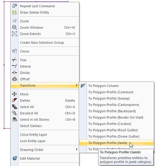 Creating a Jamb Profile