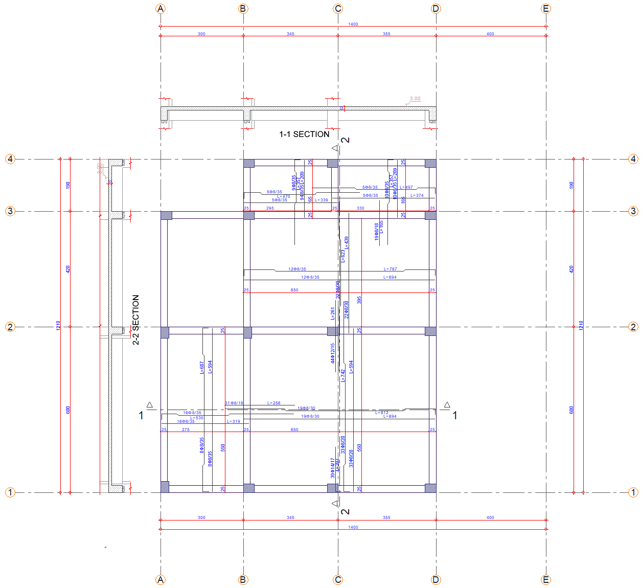 Formwork Plan Section