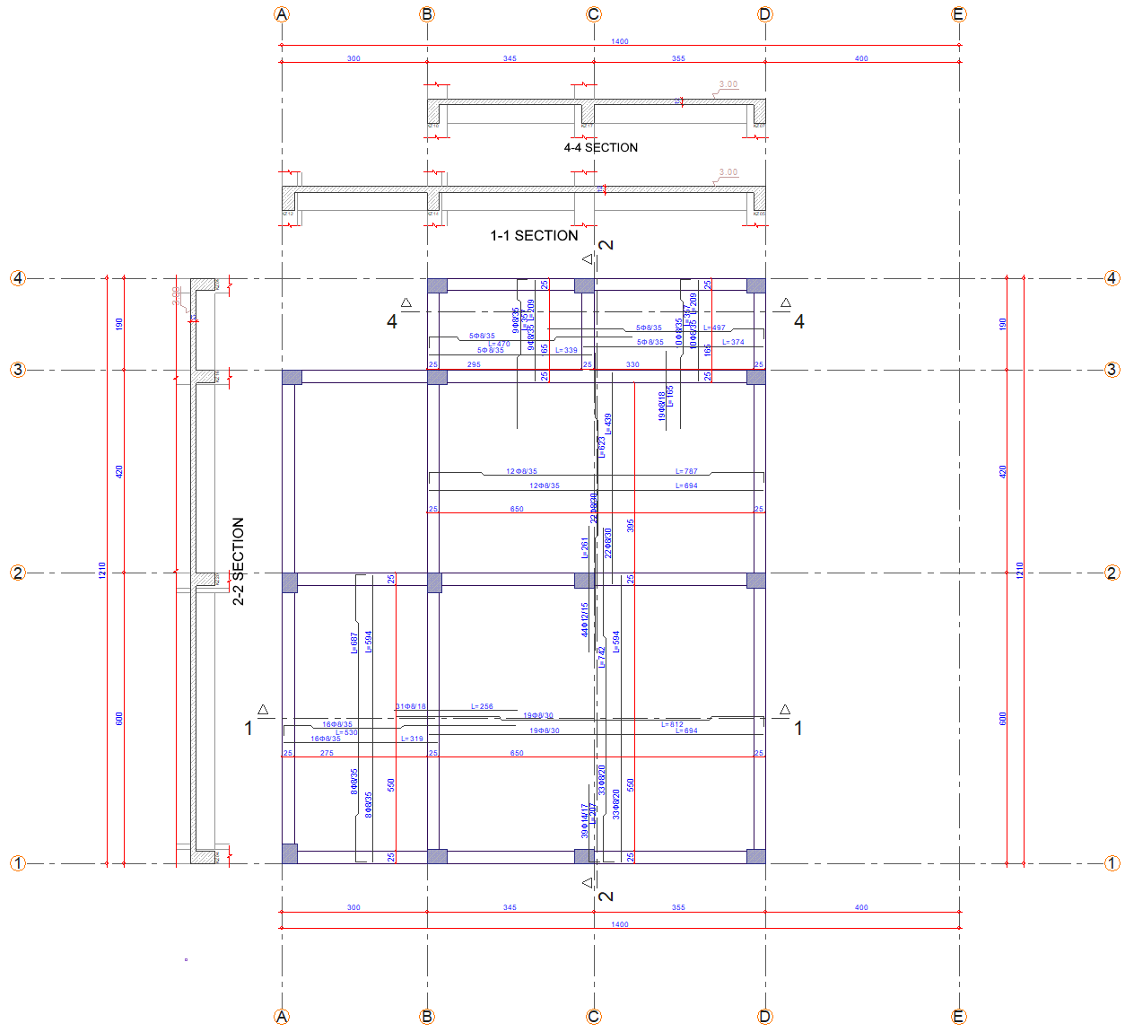 Formwork Plan Section