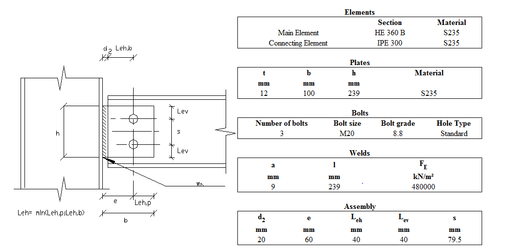 Single Plate Connection Report