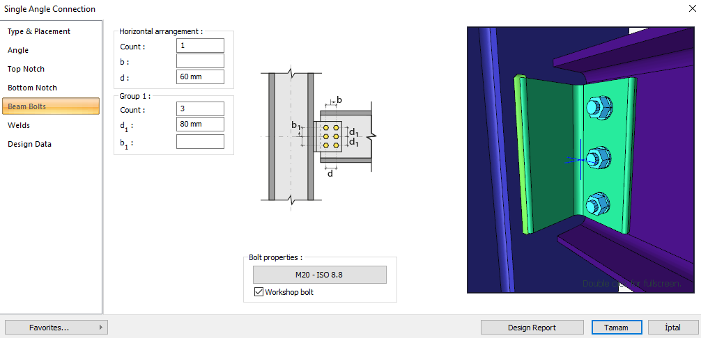 Single Angle Connection