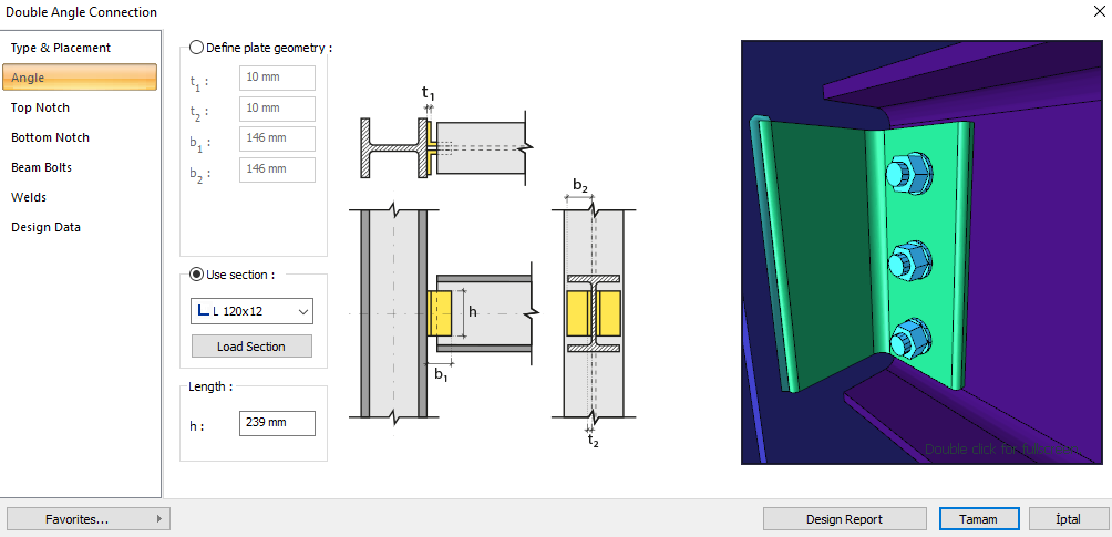 Double Angle Connection