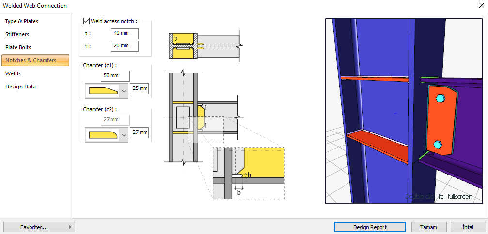 Welded Web Connection Design