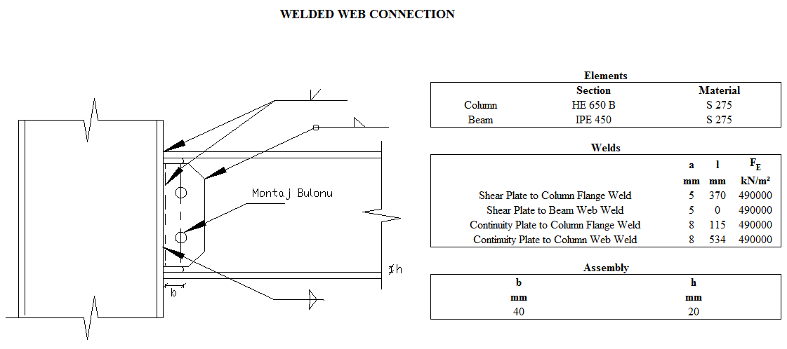 Welded Web Connection Design