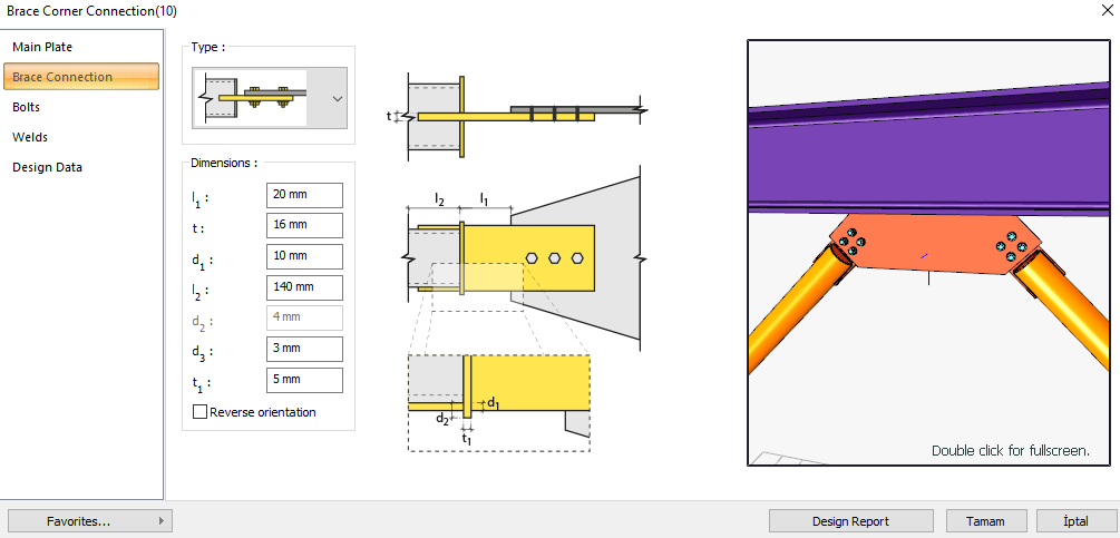 Brace Corner Connection Design