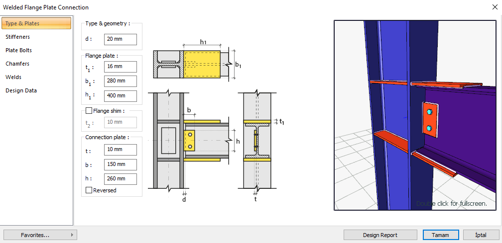 Welded Flange Plate Connection Design