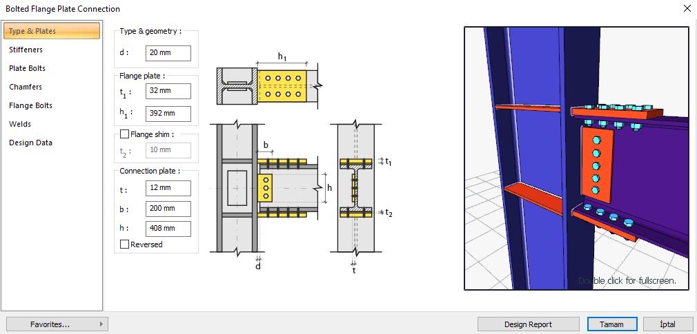 Bolted Flange Plate Connection Design