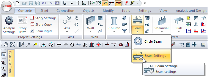 How do I define a reverse beam?
