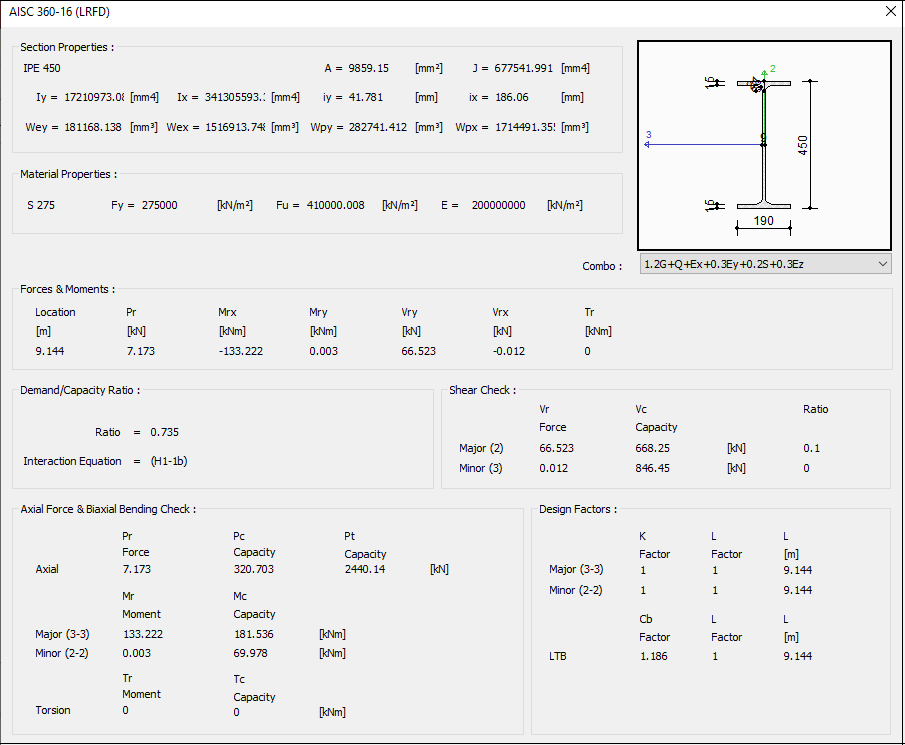 Steel Beam Design Settings