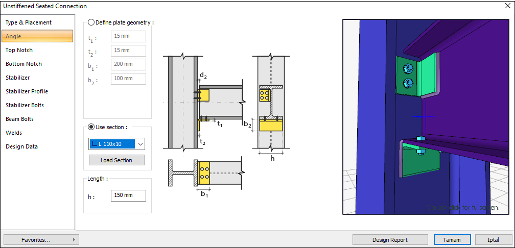 Unstiffened Seated Connection Design per AISC 360-16