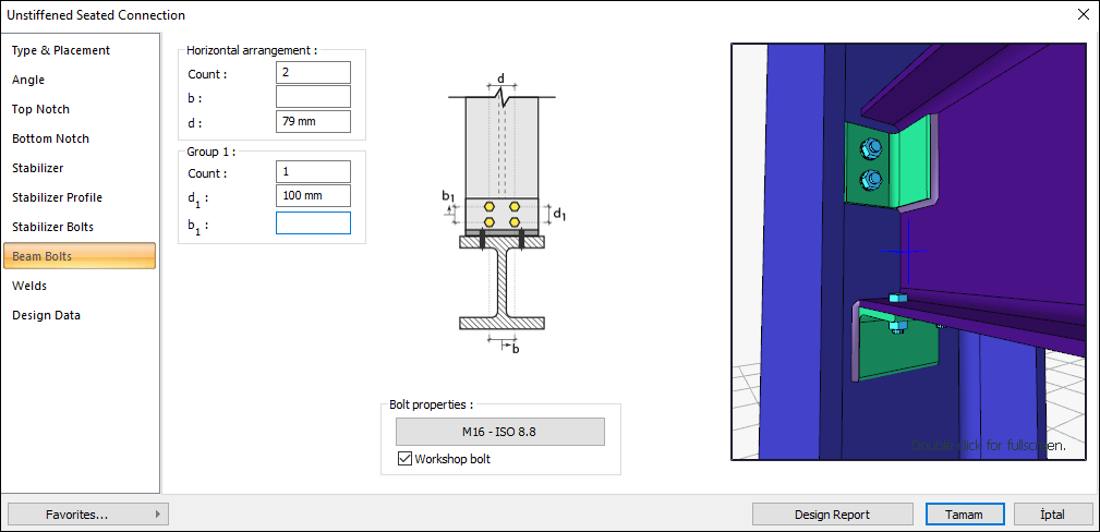 Unstiffened Seated Connection Design per AISC 360-16
