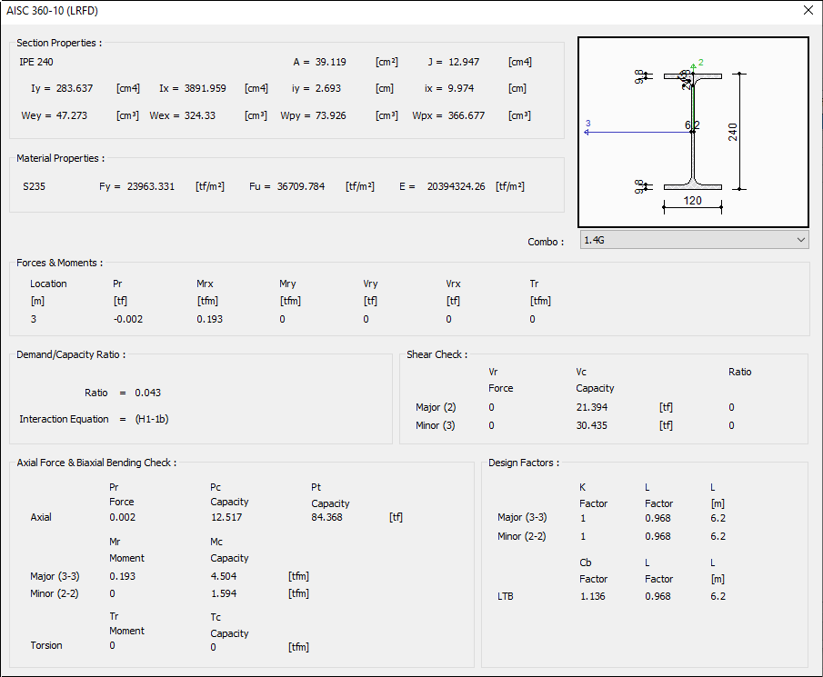 Steel Secondary Beam Design Settings