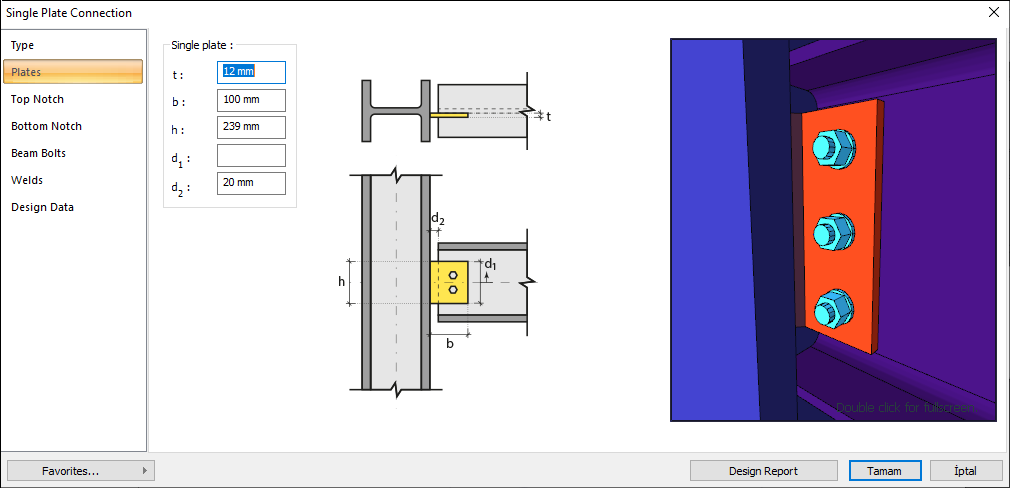 Single Plate Connection Design per AISC 360-16