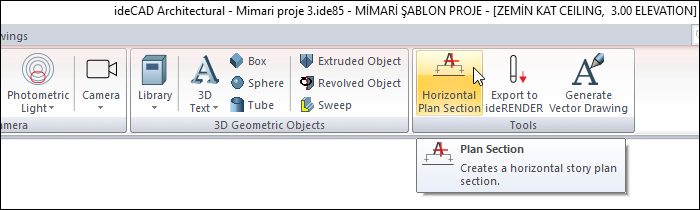 Horizontal Plan Sections