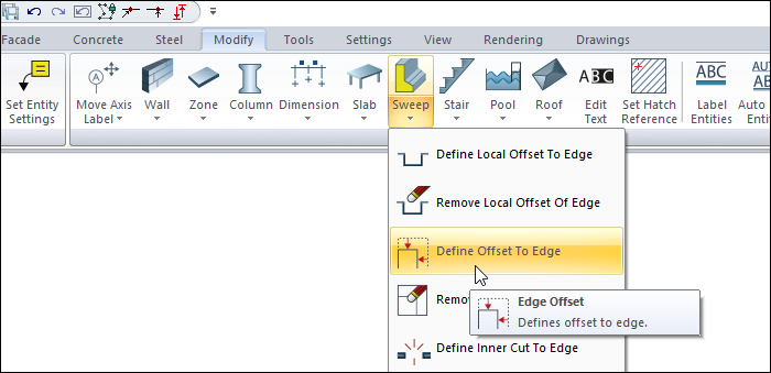 Define Offset to Edge