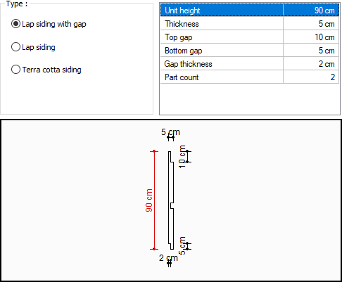 Determination of Unit Dimensions of Lap Siding With Gap