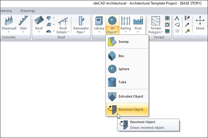 Revolved Object Settings