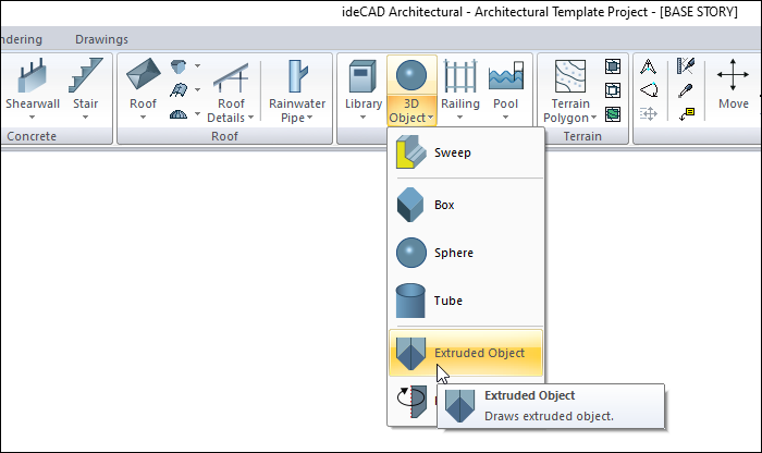 Extruded Object Settings