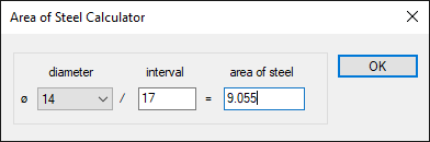 Area of Steel Calculator