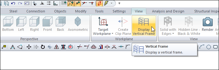 Solid Model/Vertical Frame in Analysis Model