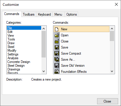 Keyboard Shortcuts and Toolbars in Ribbon Menu