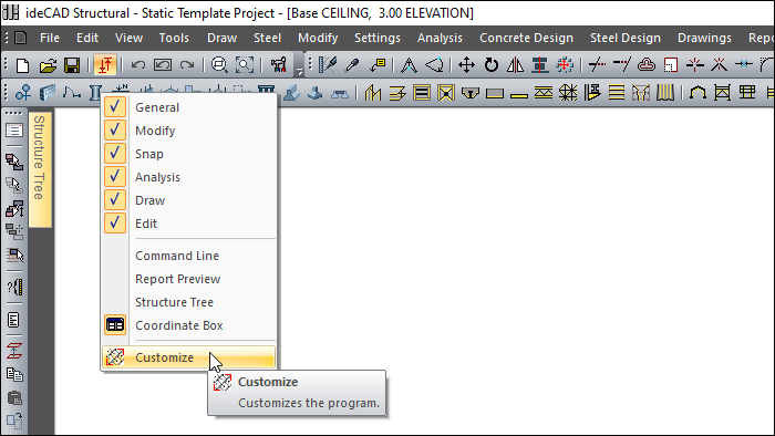 Keyboard Shortcuts and Toolbars in Classic Menu