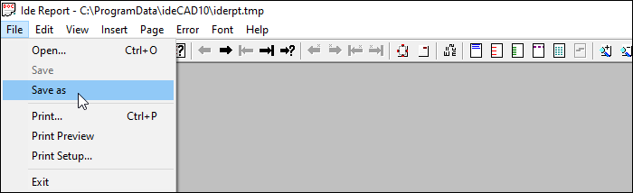 Saving a Report
