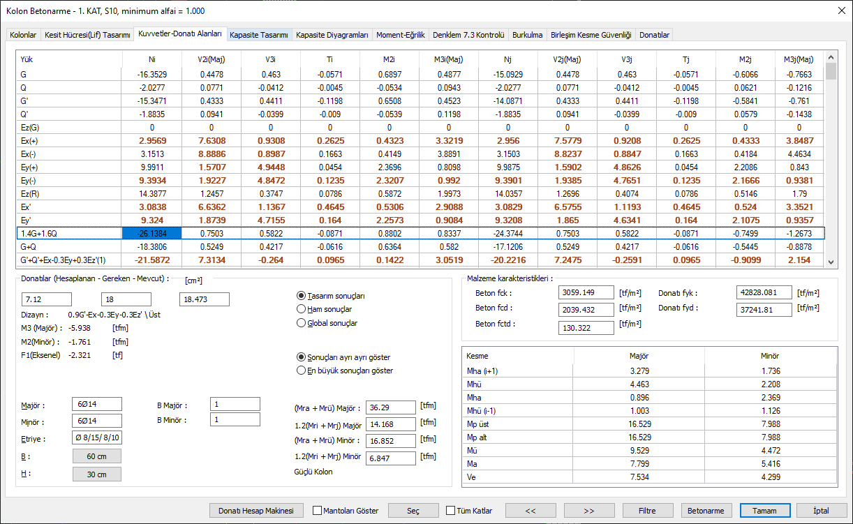 Column Axial Force Control Example