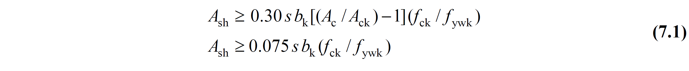 Column Transverse Reinforcement Detailing and Limits