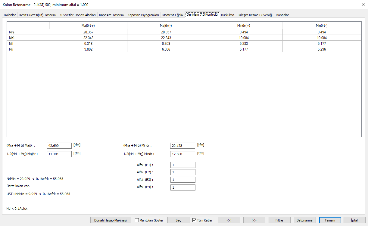 Strong Column Condition Example