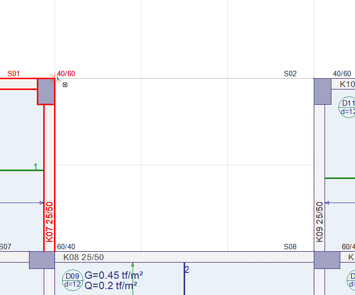 Drawing a Continuous Slab Edge